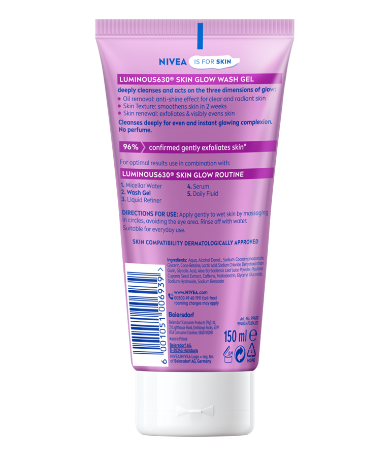 150ml - LUMINOUS SKIN GLOW Wash Gel - NIVEA