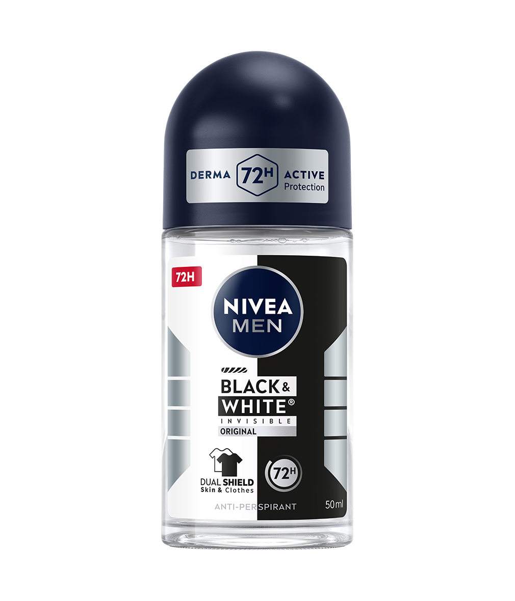 50ml Black & White Invisible Original Roll-On Anti-Perspirant - NIVEA