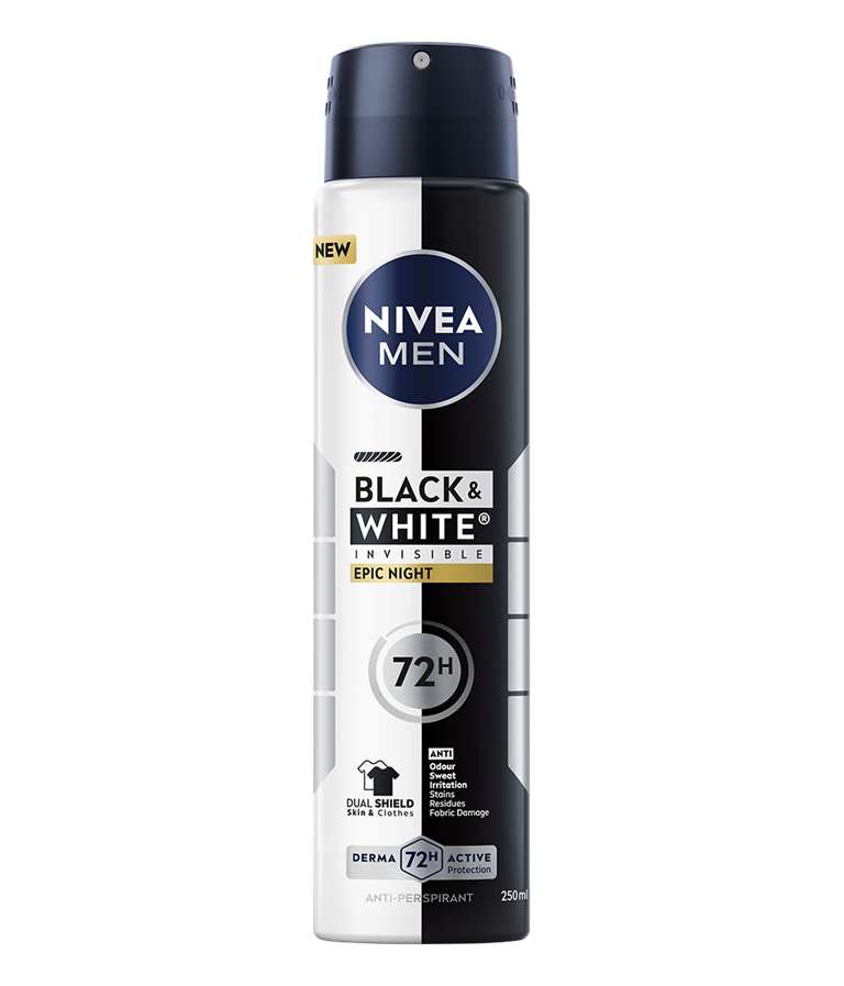 NIVEA B&W Invisible Epic Night antiperspirant u spreju 200ml